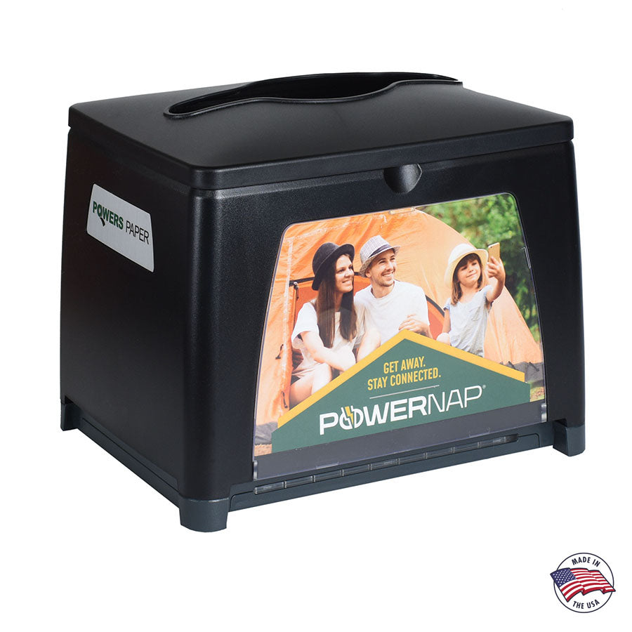PowerNap Napkin Dispenser with Built-in Charger (black)