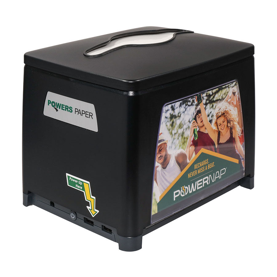 PowerNap Napkin Dispenser with Built-in Charger (black)